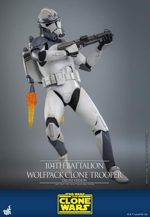 Star Wars: The Clone Wars TMS143 104th Battalion Wolfpack Clone Trooper Deluxe 1/6th Scale ...