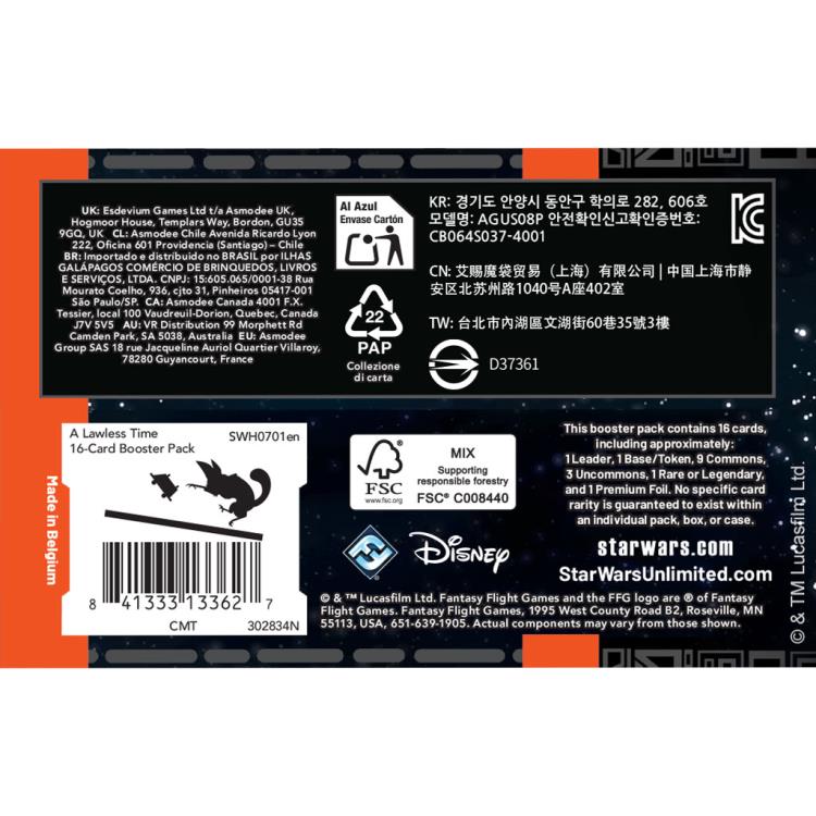 Star Wars: Unlimited A Lawless Time Booster Display (24 Booster Packs)