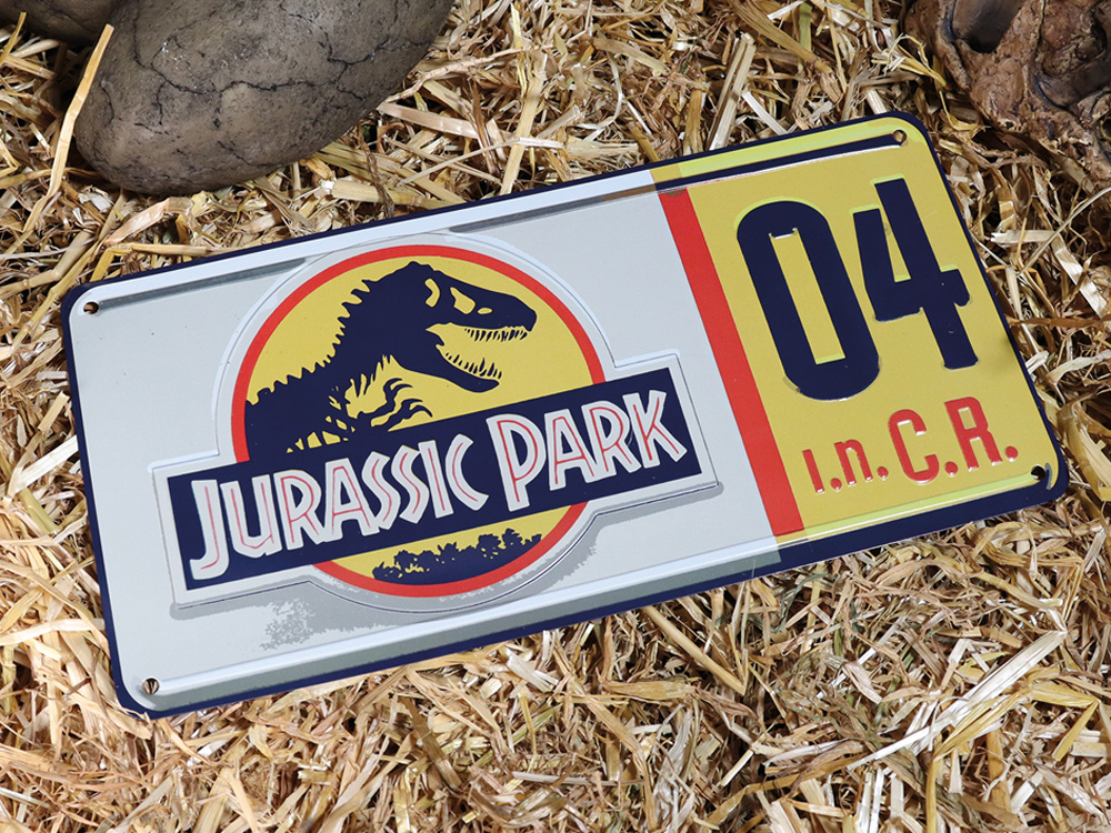 Jurassic Park Number Plate Tin Sign