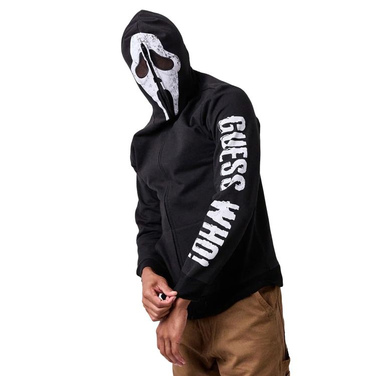 Ghost Face Cosplay Zip-Up Mask Hoodie