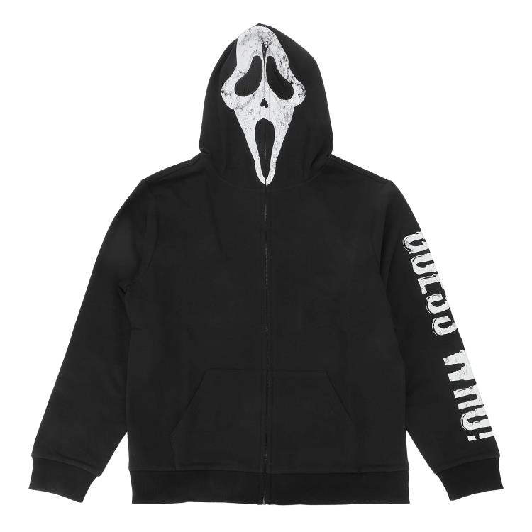 Ghost Face Cosplay Zip-Up Mask Hoodie