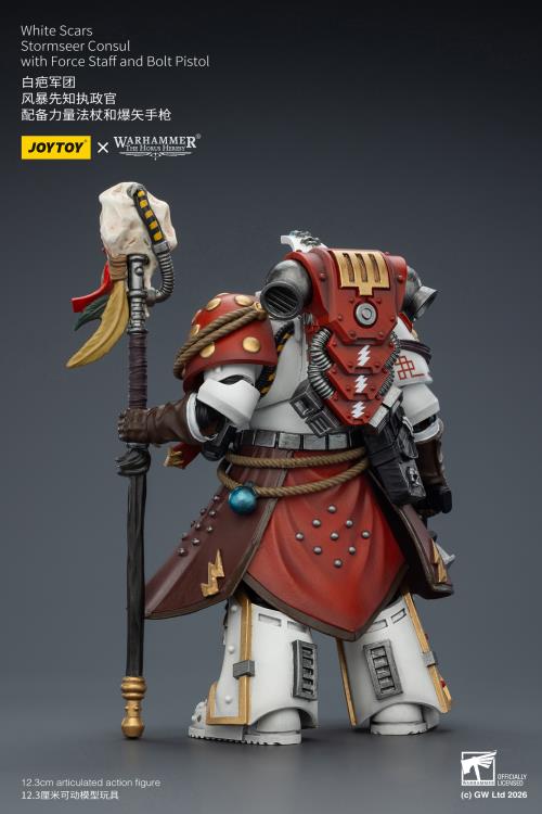Warhammer 40,000 White Scars Stormseer Consul with Force Staff and Bolt ...