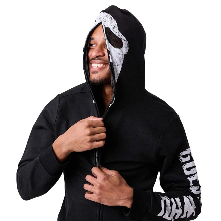 Ghost Face Cosplay Zip-Up Mask Hoodie