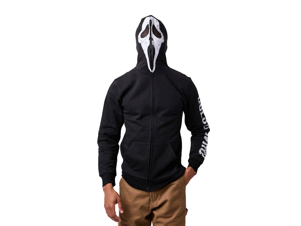 Ghost Face Cosplay Zip-Up Mask Hoodie