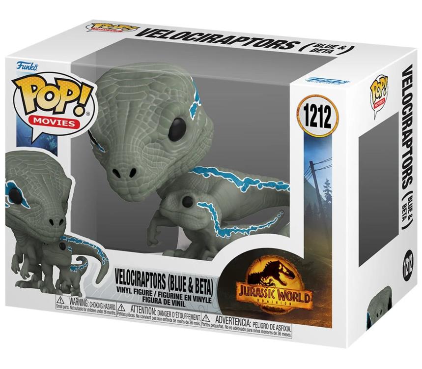 Pop! Jurassic World: Dominion Velociraptors (Blue & Beta)