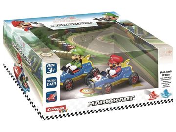 Mario Kart Carrera Pull & Speed 1/43 Scale Slot Car Twin Pack Set