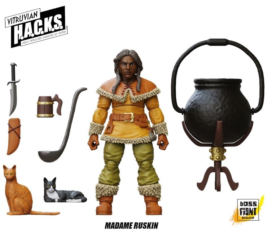 Vitruvian H.A.C.K.S. Madame Ruskin (Dwarf Tavern Keeper) Action Figure