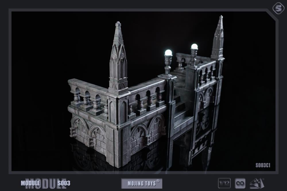 Gothic Roof and Staircase (Deluxe Grey Ver.) 1/12 Scale Diorama Base