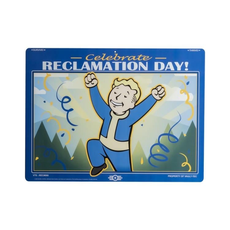 Fallout Reclamation Day Metal Sign