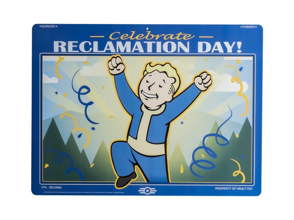 Fallout Reclamation Day Metal Sign