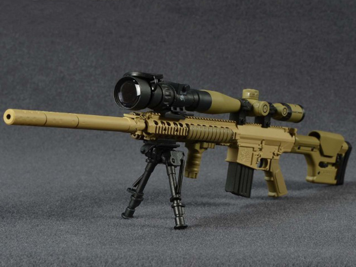 1/6 Scale USMC 7.62mm MK11 MOD2 Tan Rifle