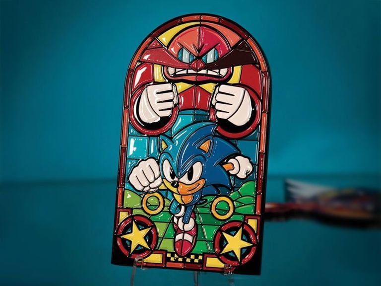 Sonic the Hedgehog 35th Anniversary Limited Edition Stained Glass ...