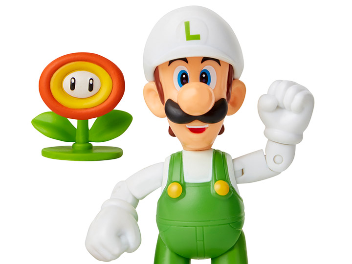 World of Nintendo 4" Fire Luigi Figure