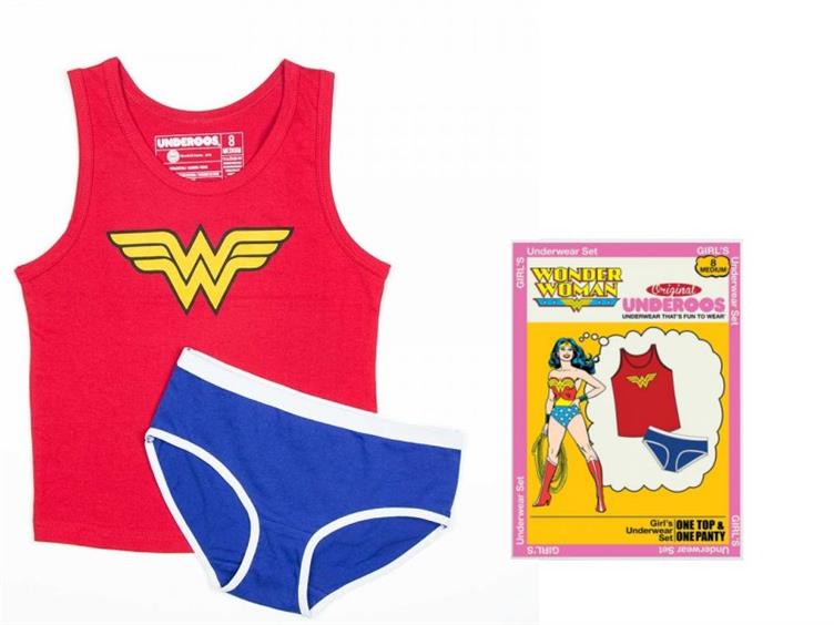 Youth DC Comics Girls Underoos Set - Wonder Woman