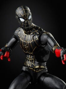 Spider-Man: No Way Home Marvel Legends Black and Gold Suit Spider-Man ...