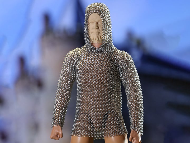 Stainless Steel Hooded Upper Body Chainmail (Male) 1/6 Scale Accessory